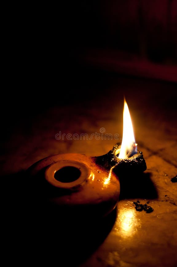 Olive Oil Lamp stock photo. Image of ceramic, clay, lamp - 19515248