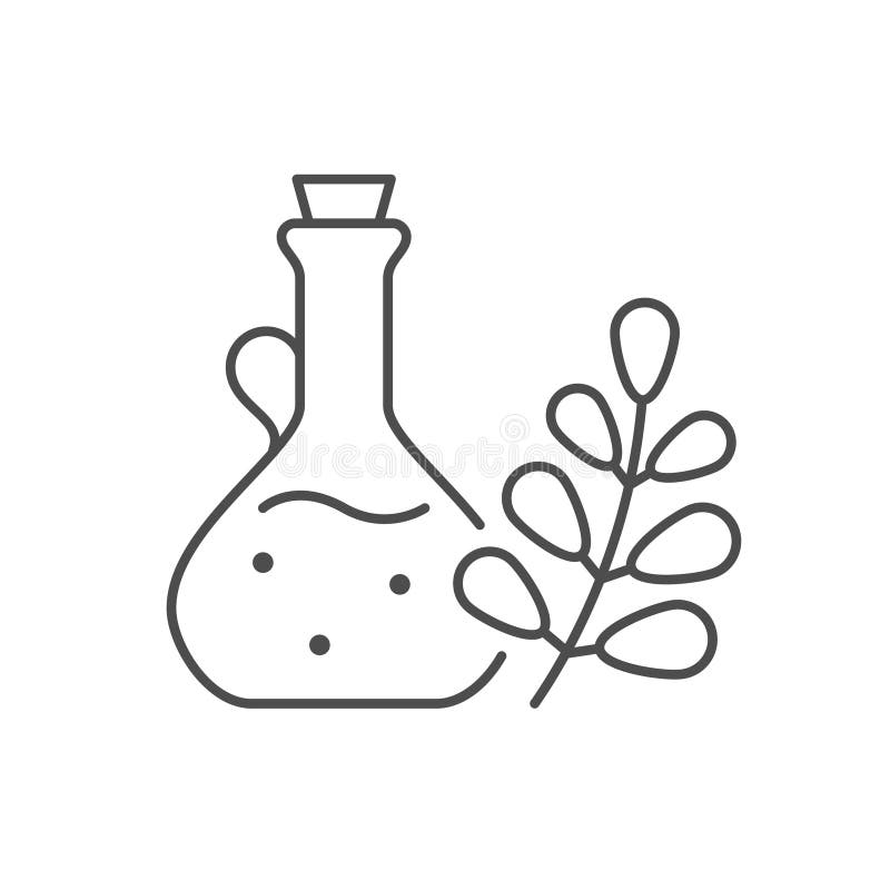 Olive Oil Line Outline Icon Stock Illustration - Illustration of vegan ...