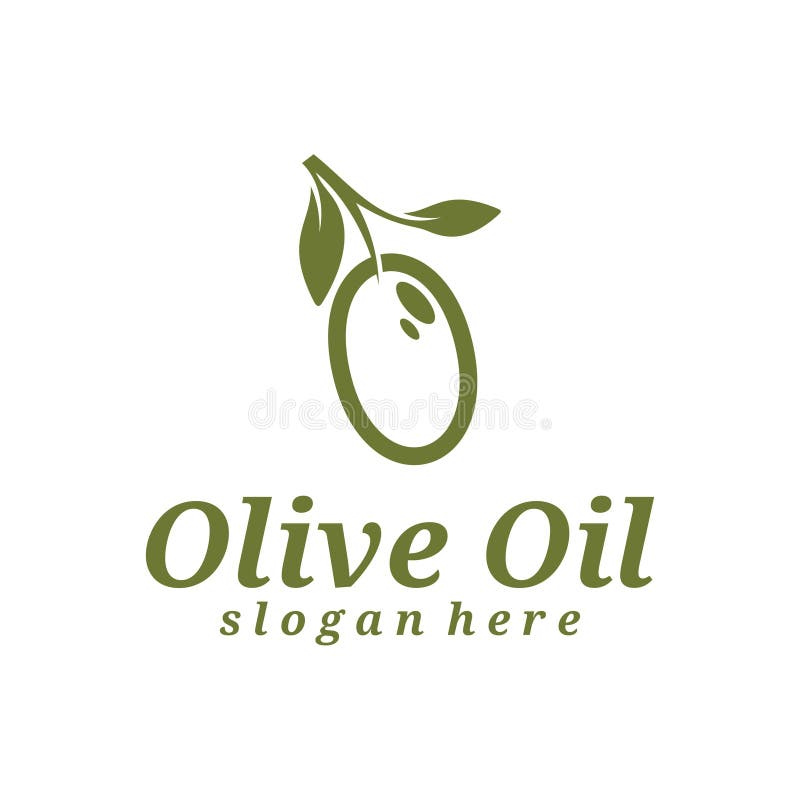 Olive Oil Logo Design Vector Illustration. Olive Oil Logo Concept ...