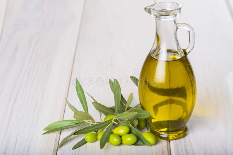 Olive Oil with Raw Olives and Leaves Stock Image - Image of spanish ...