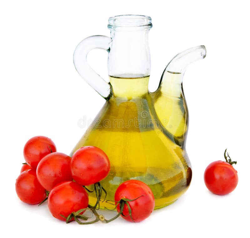 Olive oil and tomatoes stock image. Image of olive, diet - 17502143