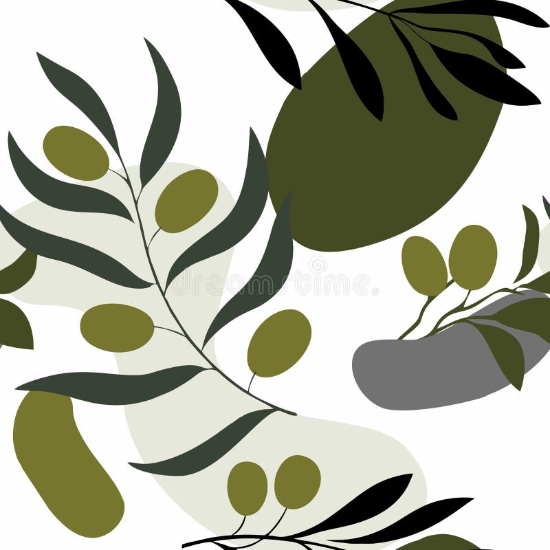 Olive Pattern stock vector. Illustration of deskdrop - 264889696