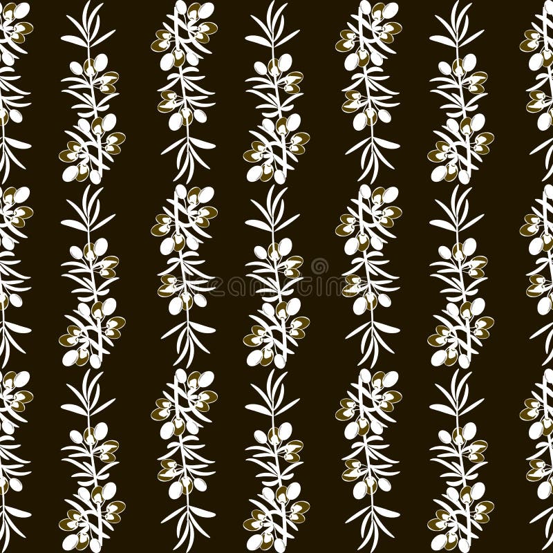 Olive Pattern Seamless Background with Olive Leaves. Stock Vector ...