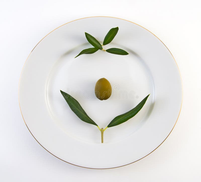 Olive on plate stock photo. Image of plate, cooking, cuisine - 21762164