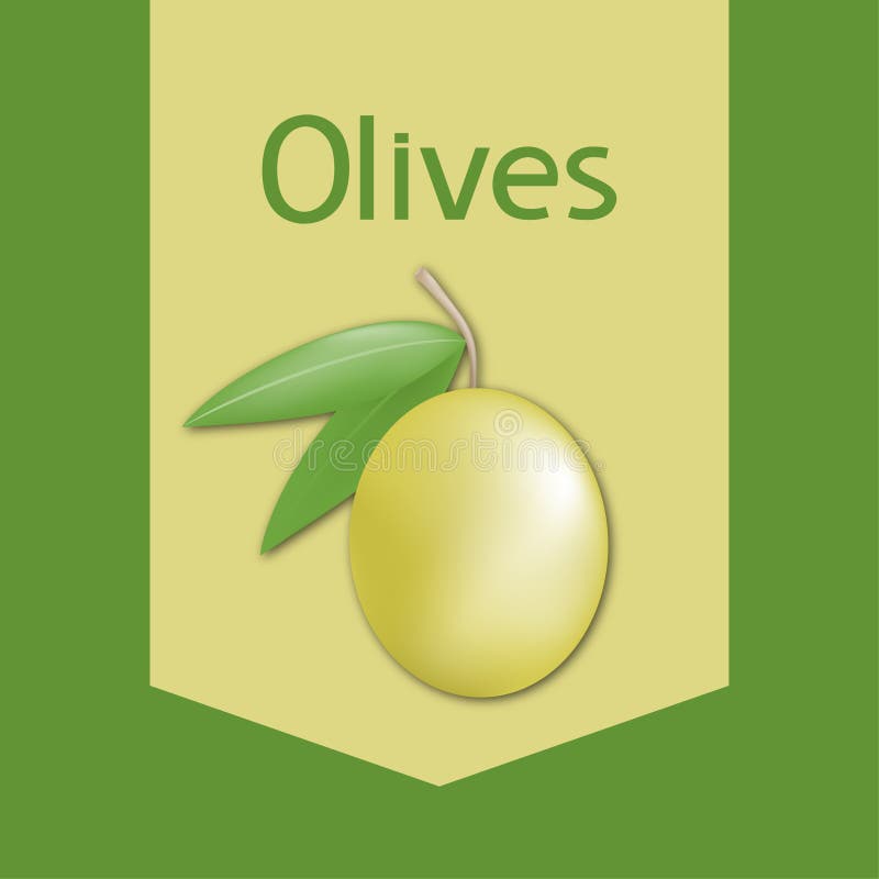 Olive ribbon design stock vector. Illustration of vector - 131034522