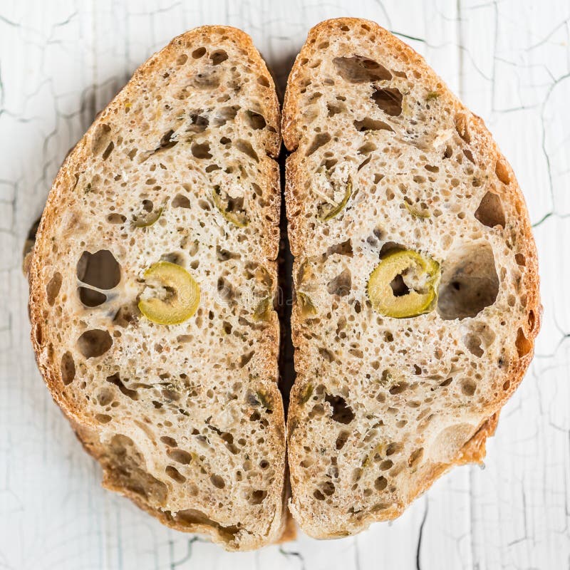 Olive and tarragon bread stock photo. Image of food - 122332638