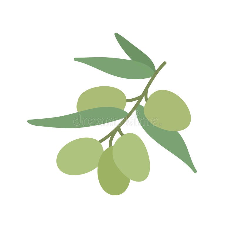 Olive Tree Doodle Icon, Vector Illustration Stock Illustration ...