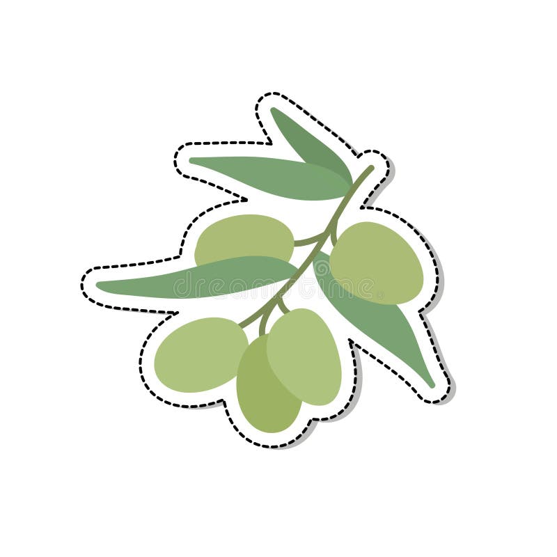 Olive Tree Doodle Icon, Vector Illustration Stock Illustration ...