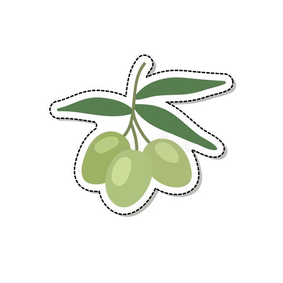 Olive Tree Doodle Icon, Vector Illustration Stock Illustration ...