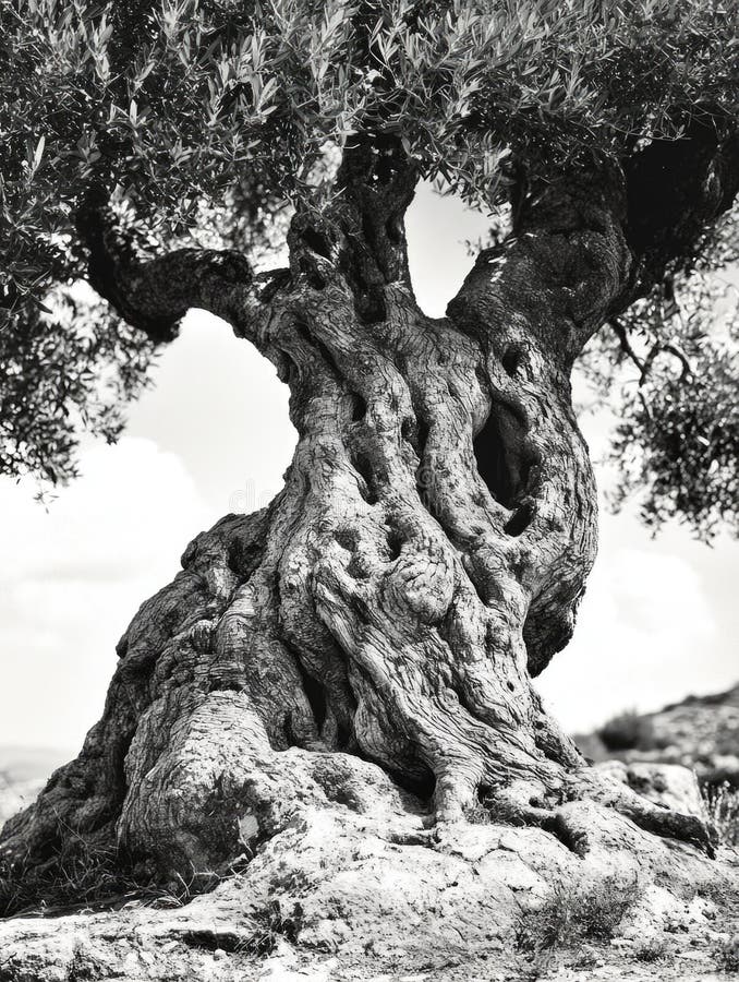 Olive tree in a field stock photo. Image of landscape - 388285078