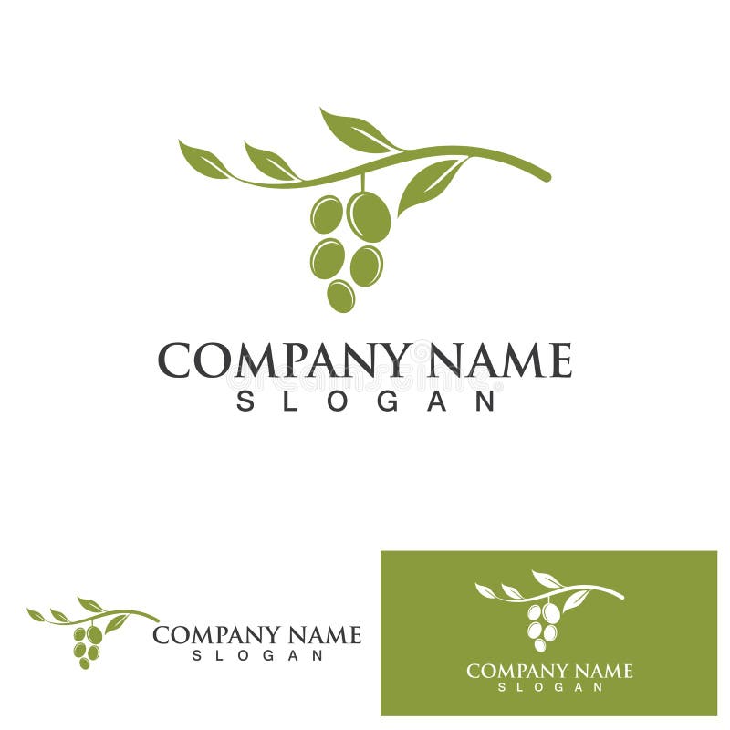 Olive Tree Logo Vector Illustration Design Template Stock Vector ...