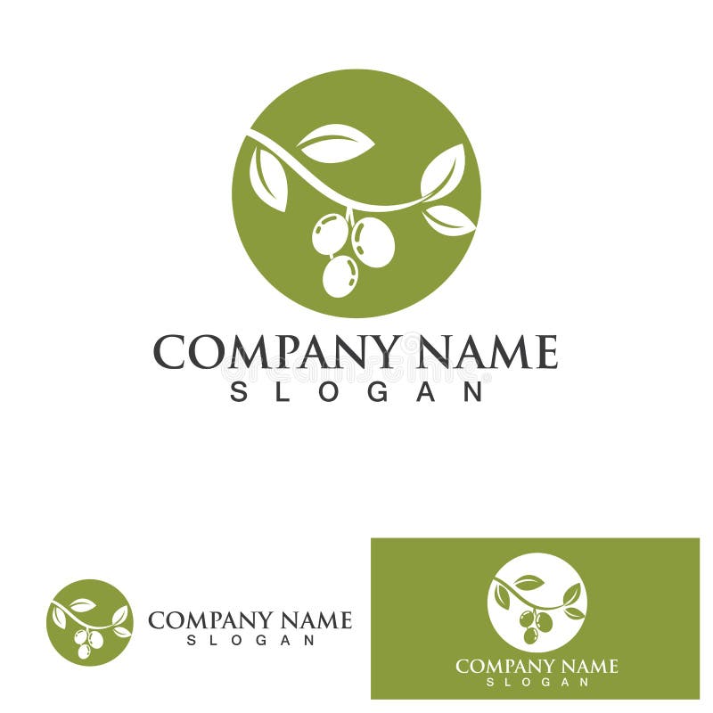 Olive Tree Logo Vector Illustration Design Template Stock Vector ...