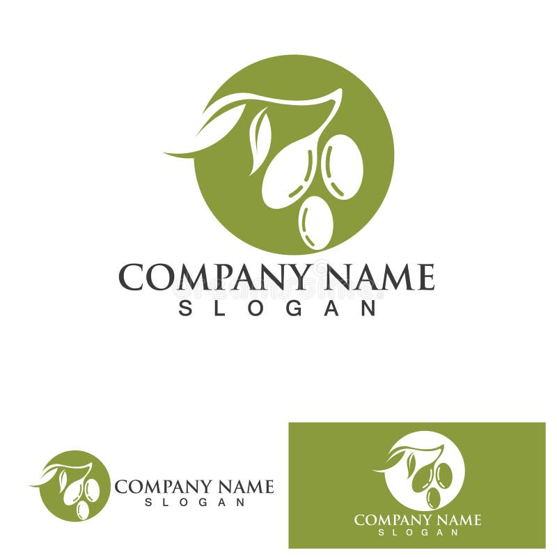 Olive Tree Logo Vector Illustration Design Template Stock Vector ...