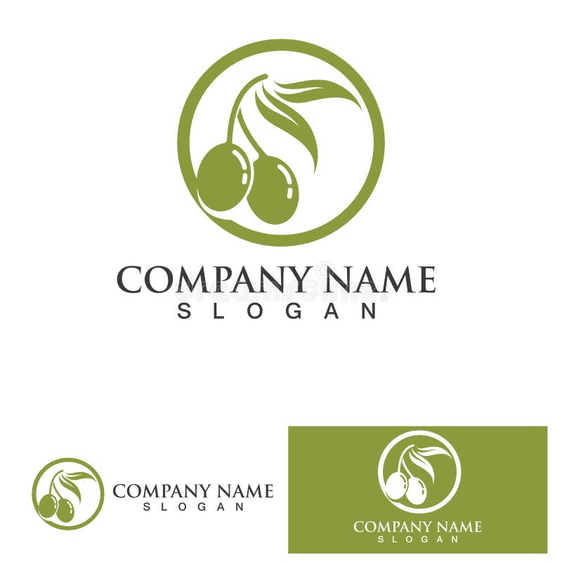 Olive Tree Logo Vector Illustration Design Template Stock Vector ...