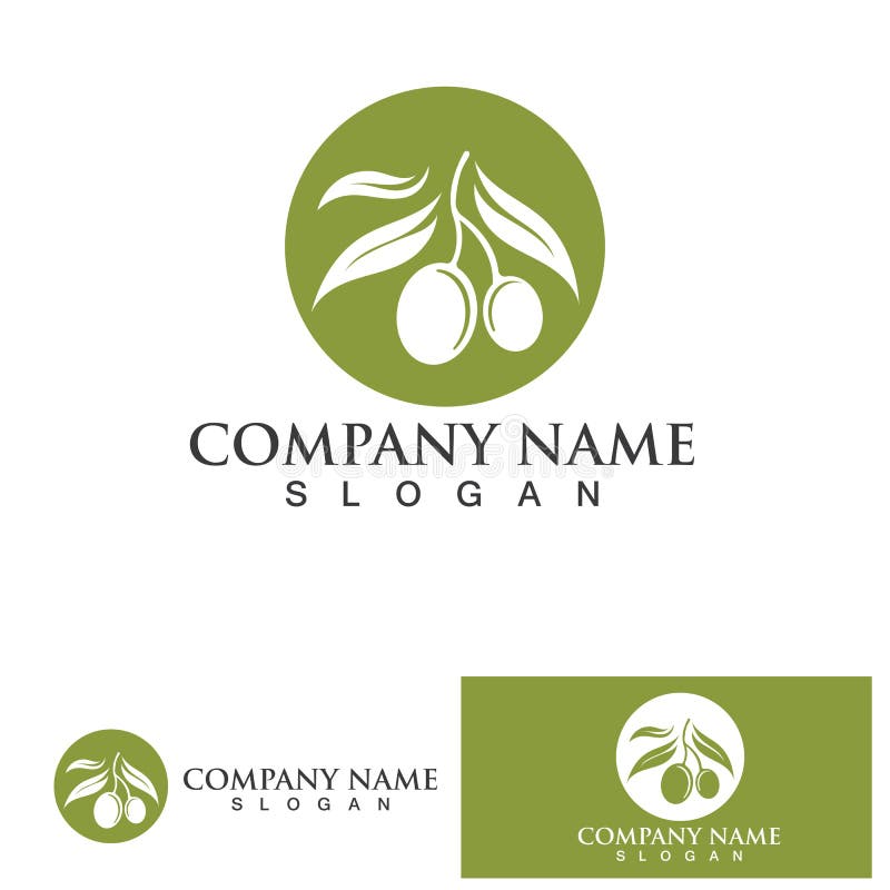 Olive Tree Logo Vector Illustration Design Template Stock Vector ...