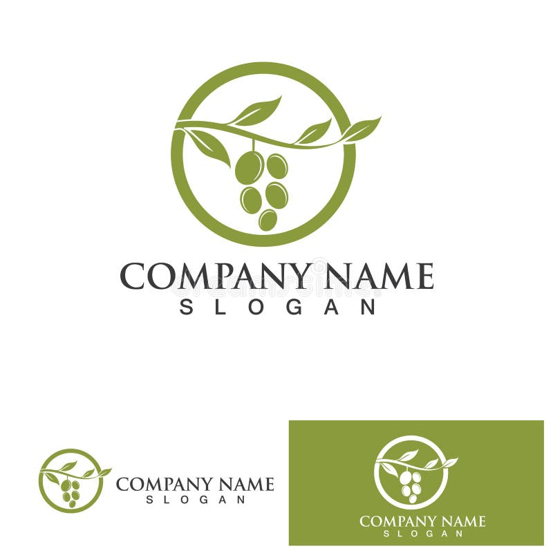 Olive Tree Logo Vector Illustration Design Template Stock Vector ...