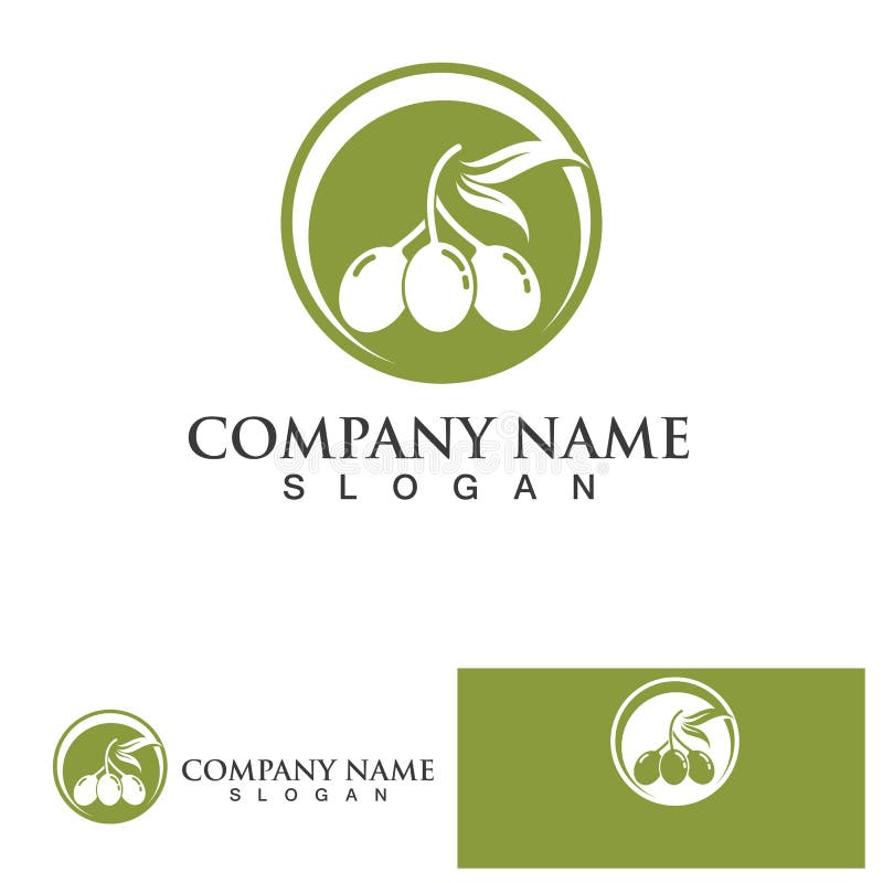 Olive Tree Logo Vector Illustration Design Template Stock Vector ...
