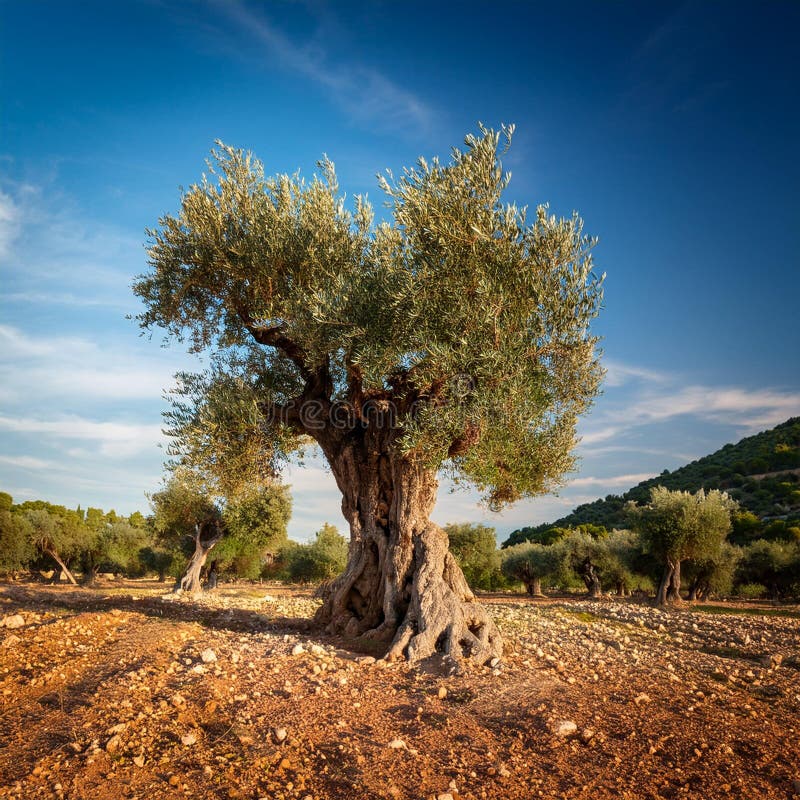 Olive Tree Scient. Name Olea Europaea, AI Generated Stock Illustration ...