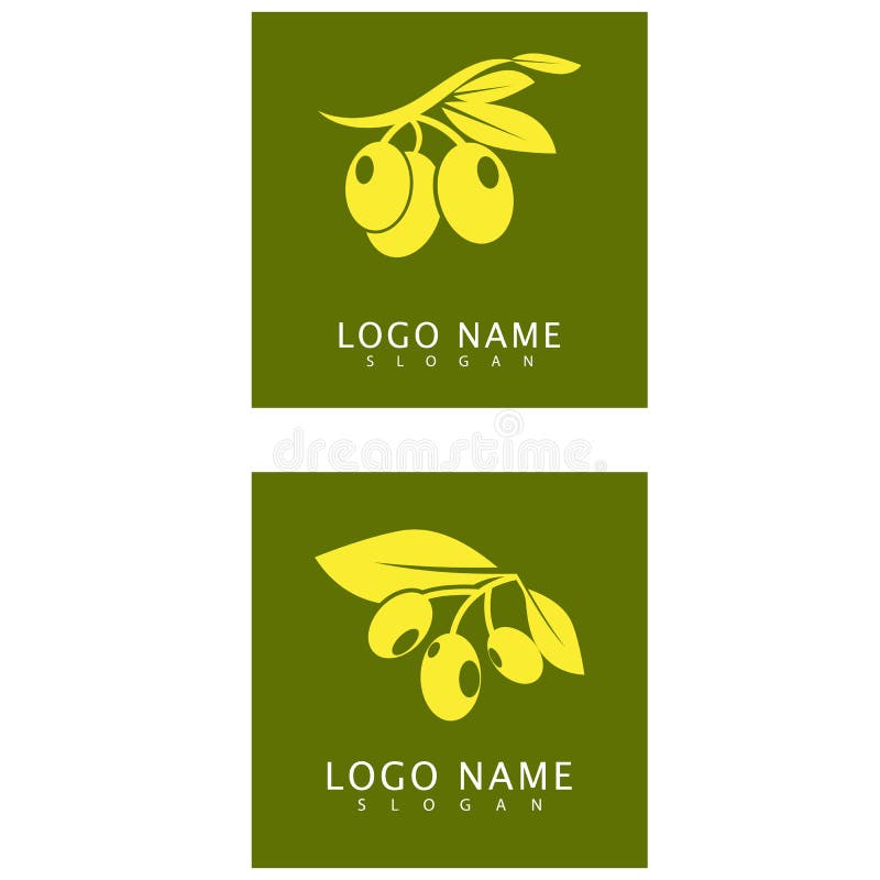 Olive Tree Vector Illustration Design Template Stock Vector ...