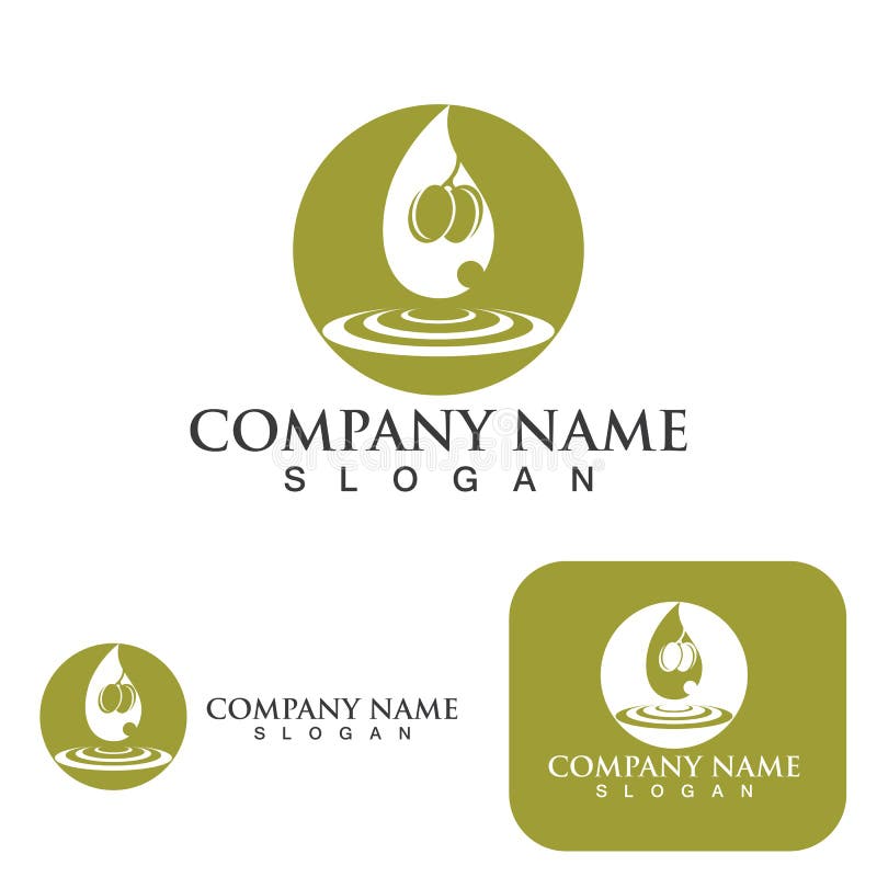 Olive Tree Logo Vector Illustration Design Template Stock Vector ...