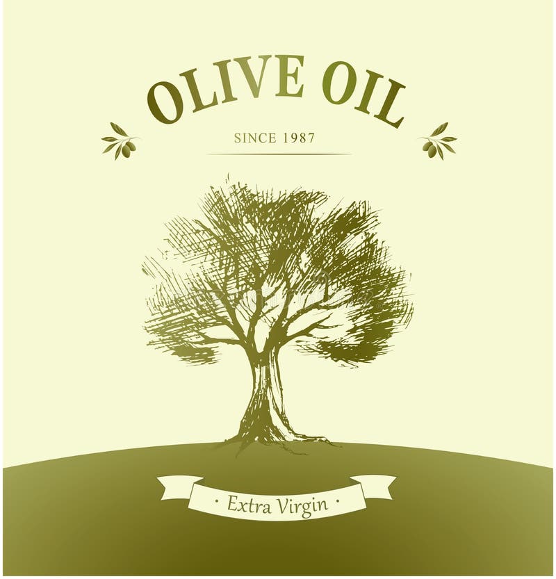 Olive Tree. Vector Oil . for Labels, Pack. Stock Illustration ...