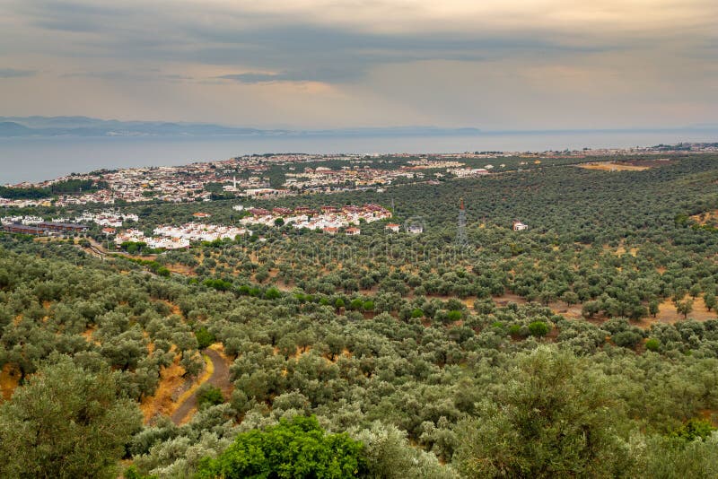 A View of Edremit Gulf Towards Lesvos... Stock Image - Image of edge ...