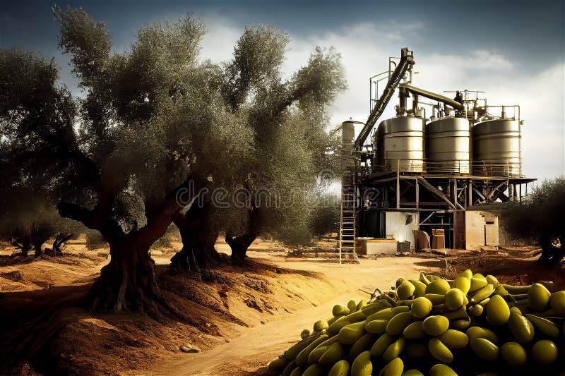 Olive Oil Factory Production and Packaging Line. Stainless Industrial ...