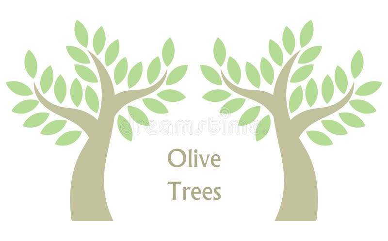 Olive trees vector stock vector. Illustration of concept - 81409849