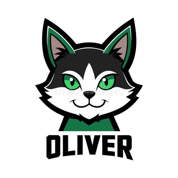 Oliver Cat Head Mascot Logo Stock Vector - Illustration of animal, head ...