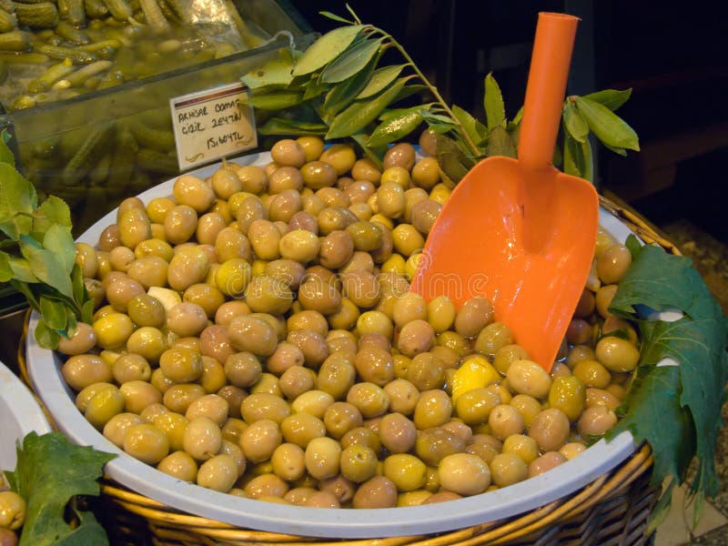 Olives in barrel stock photo. Image of cuisine, outdoors - 2684986