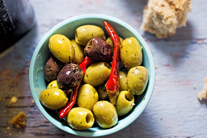 Olives chilli antipasti stock photo. Image of natural - 88624482