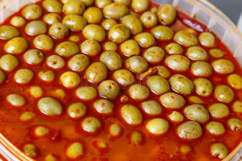 Olives in Conserve in a Pot Stock Photo - Image of appetizer, natural ...
