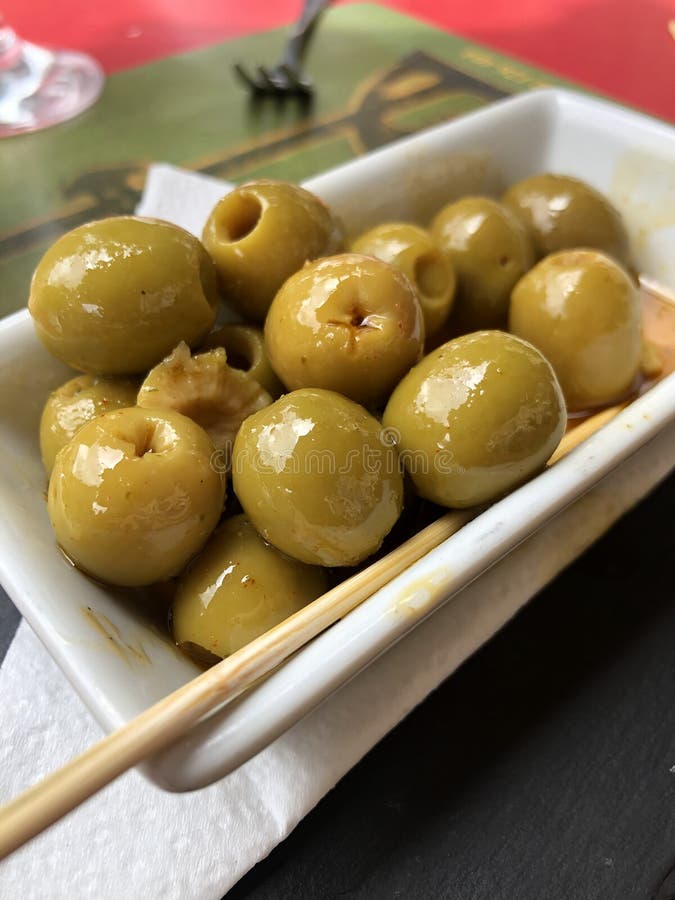Olives, Famous Tasty Spanish Tapas Fruit Stock Image - Image of cuisine ...