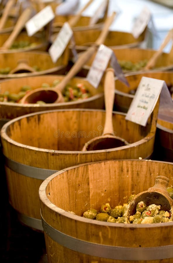 Olive Market Stand stock photo. Image of market, organic - 26202720
