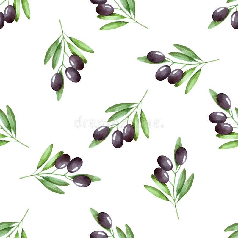 Olives seamless pattern stock vector. Illustration of nature - 50371993 Olives seamless pattern stock vector. Illustration of nature - 50371993