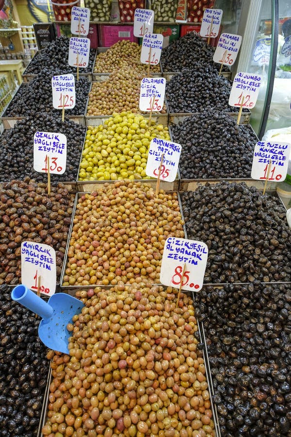 A Olives Stall at the Konya Bazaar, Turkey Editorial Stock Image ...