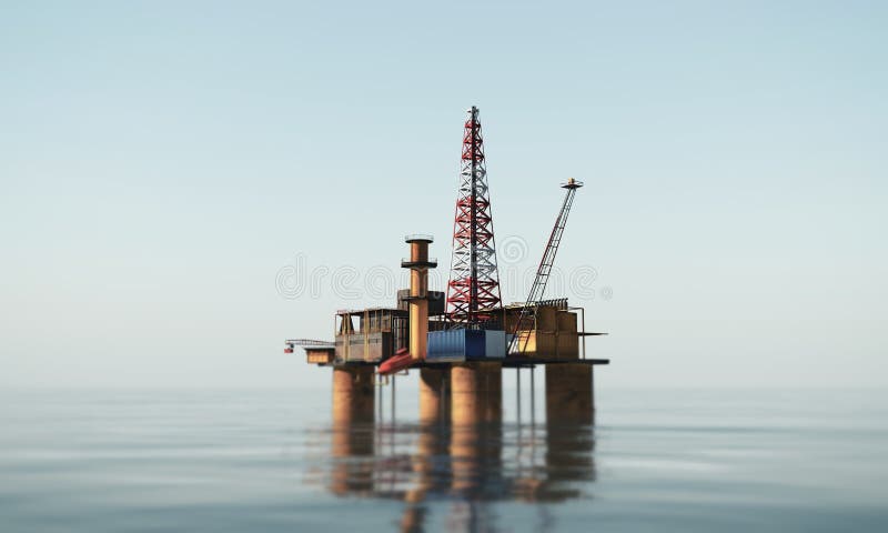 Oljeplattform fotografering för bildbyråer. Bild av metall - 26586415