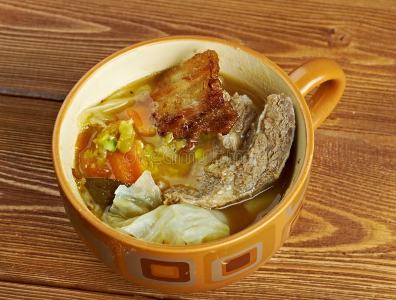 Olla podrida stock image. Image of studio, soup, morcilla - 39919131