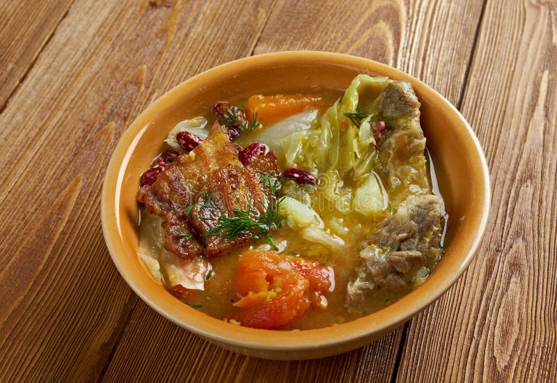 Olla podrida stock photo. Image of shot, stew, meat, beans - 40518246