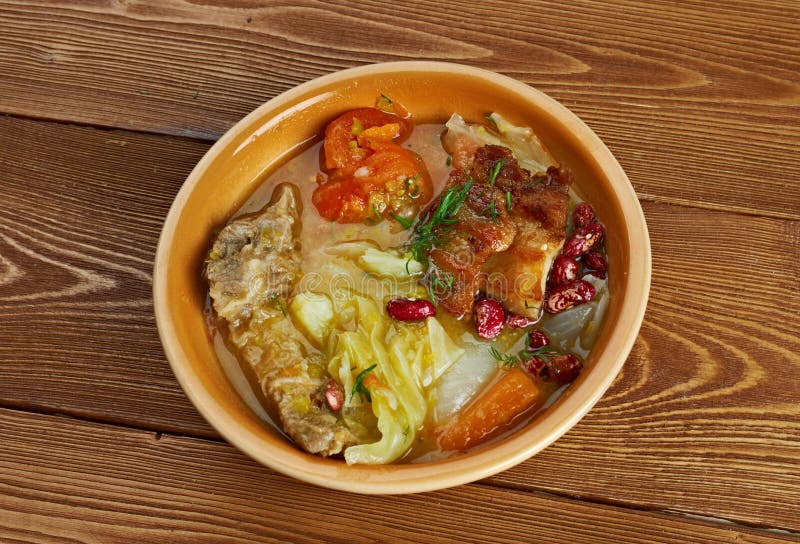 Olla podrida stock photo. Image of shot, stew, meat, beans - 40518246