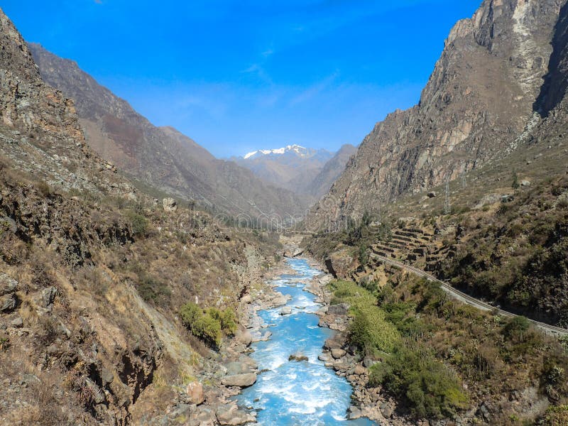 Ollantaytambo River, Inca Trail, Peru Stock Image - Image of landscape ...