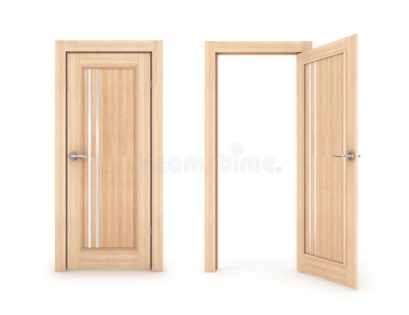 Ollection Ð ¡ Van Deuren, Gesloten En Open Deur, Stock Illustratie ...