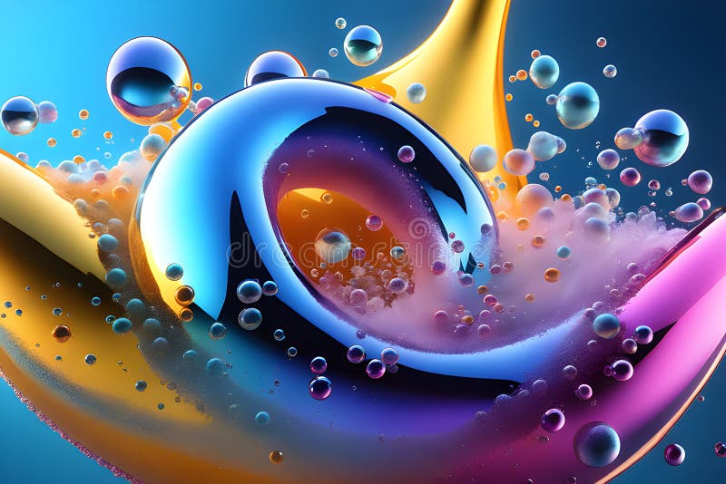 Colorful Abstract Twisted Wavy Shape in Motion. Stock Illustration ...