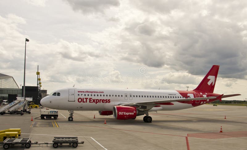 OLT Express, Airbus 320 editorial stock photo. Image of back - 25358698