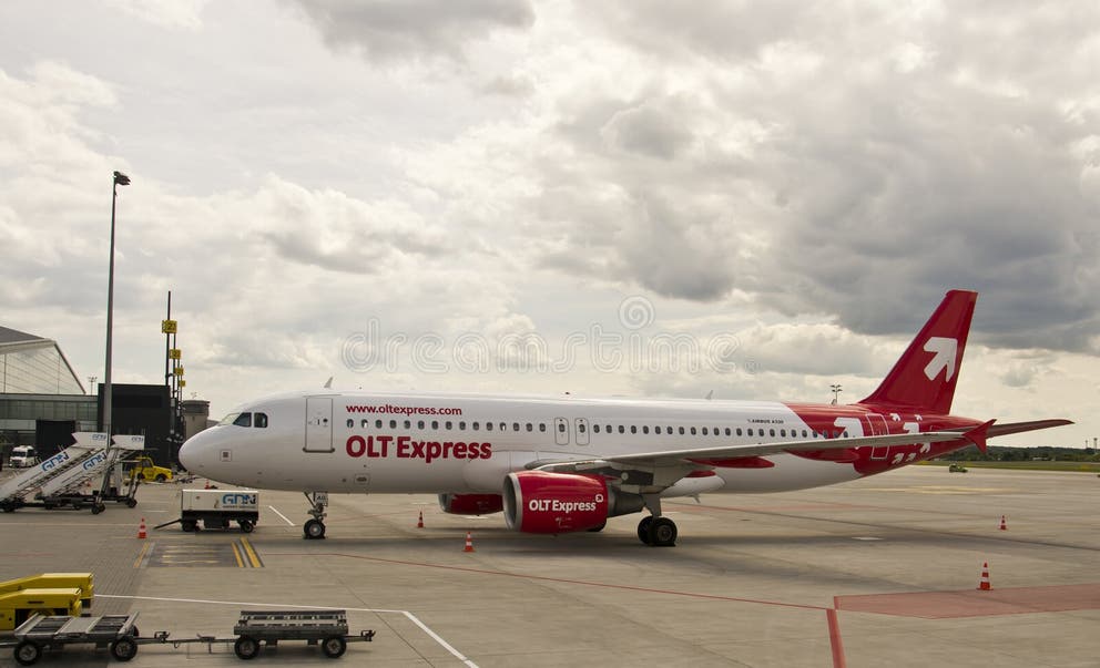 OLT Express, Airbus 320 editorial stock photo. Image of back - 25358698