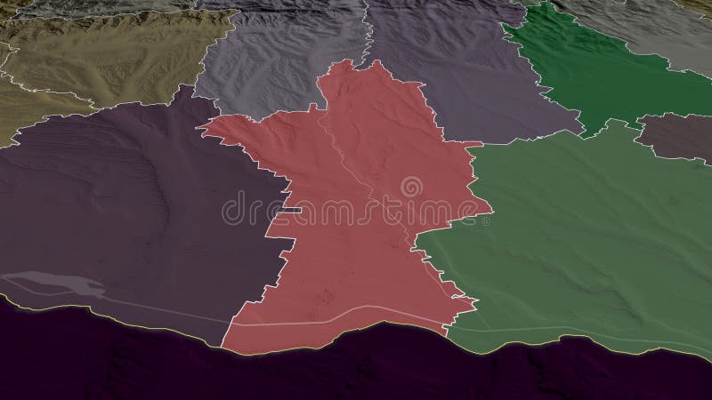 Olt, Romania - Highlighted. Administrative Stock Illustration ...