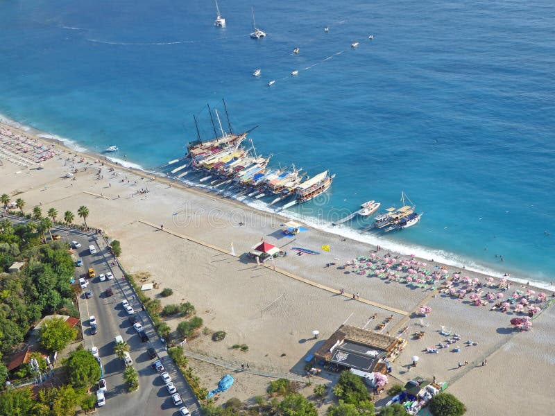 Oludeniz Beach Blue Lagoon. Mediterranean Beach in a Turkish Resort ...
