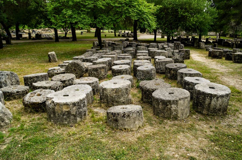 Olympia Ancient Greece Place of Olympic Games Stock Photo - Image of ...