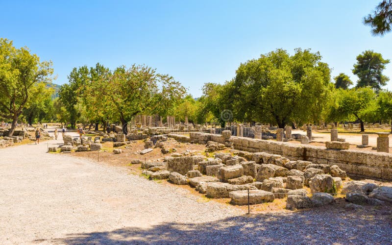 Palaestra O Palestra En La Antigua Olimpia, Grecia Foto editorial ...