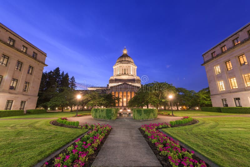 Olympia, Washington, USA State Capitol Stock Photo - Image of downtown ...